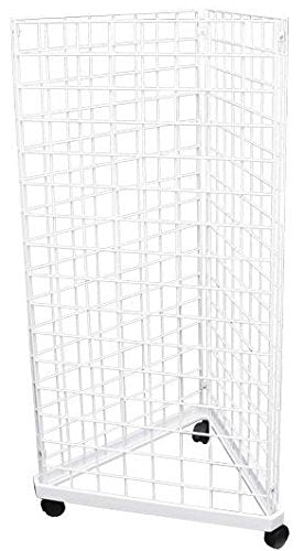 Wire Grid Display Racks Grid Panel On Wheels White 185 X 50 X 50cm