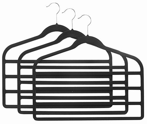 Slim-Line Black Multi Pant Hanger | Product & Reviews - Only Hangers ...